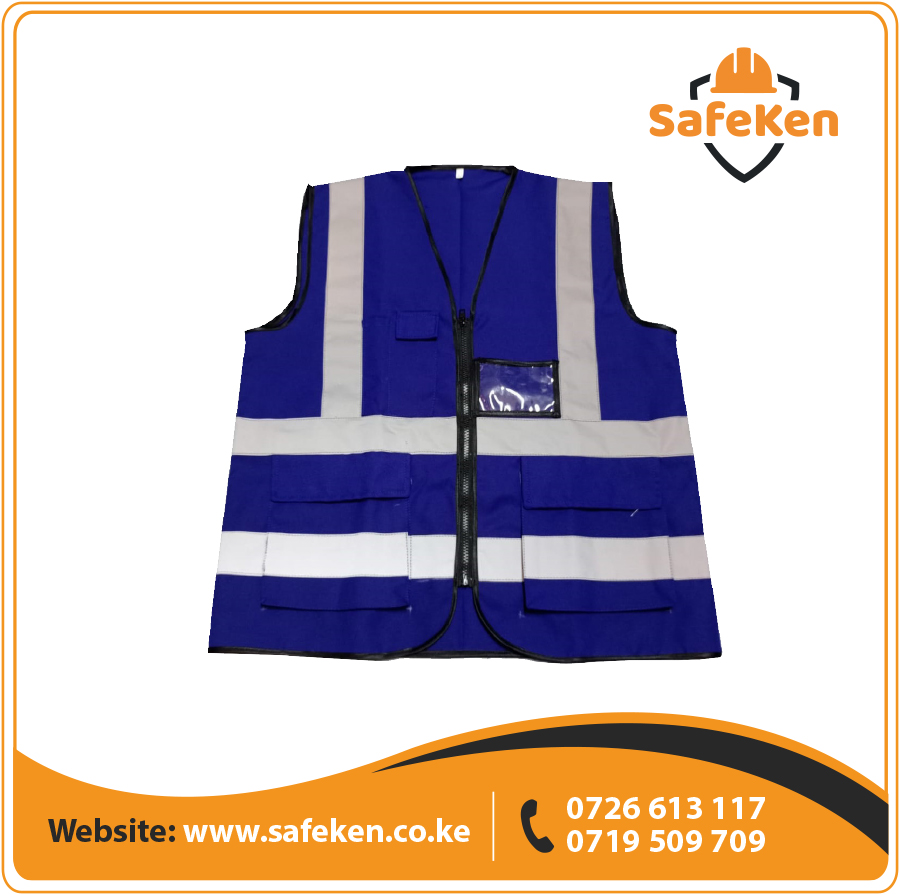 Blue Reflector Jacket - Safeken | Personal Protective Equipment & Work ...